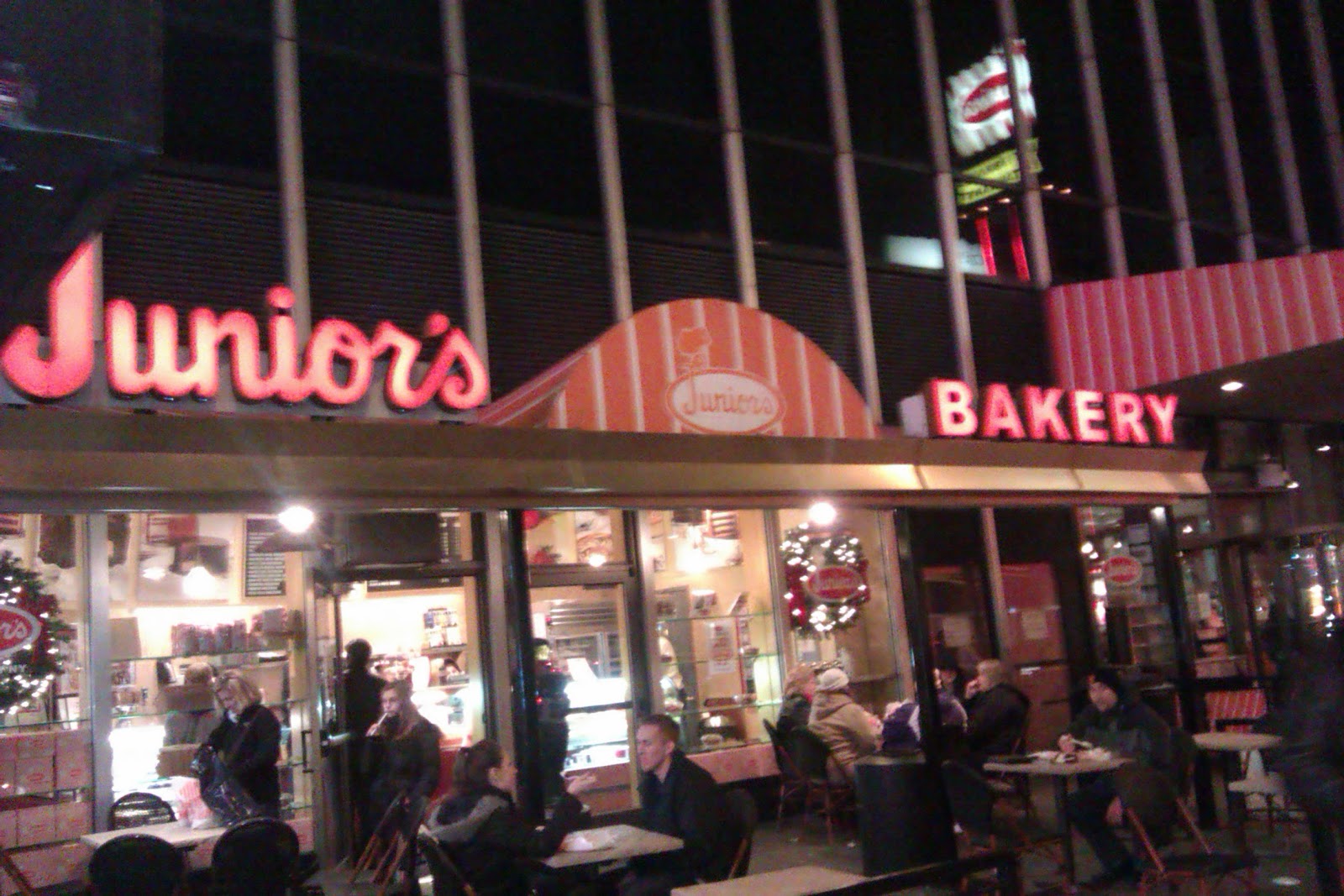 Visions of a Burger: NYC Dessert at Juniors for Devils Cheesecake