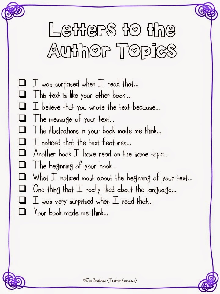 Classroom Freebies Too: FREE Reading Response Journal ~ Writing Letters ...