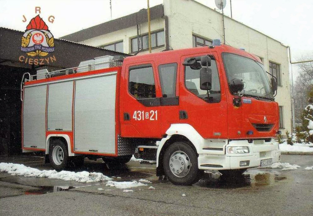 transpress nz: Renault Midlum fire truck, Poland