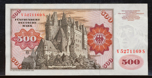 Germany 500 Deutsche Mark banknote 1980|World Banknotes & Coins ...