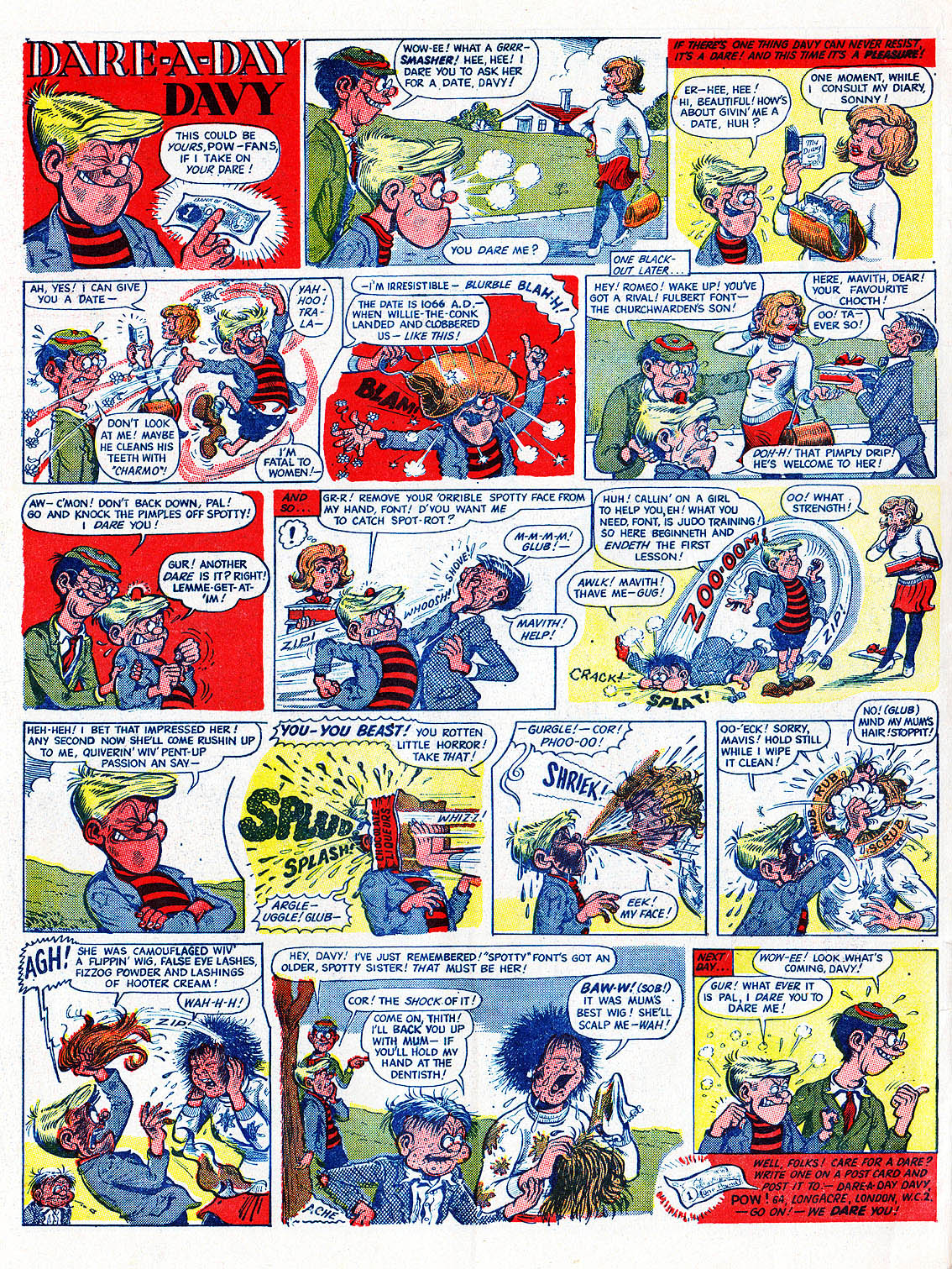 BLIMEY! The Blog of British Comics: Ken Reid's DARE-A-DAY DAVY (1967 / 68)
