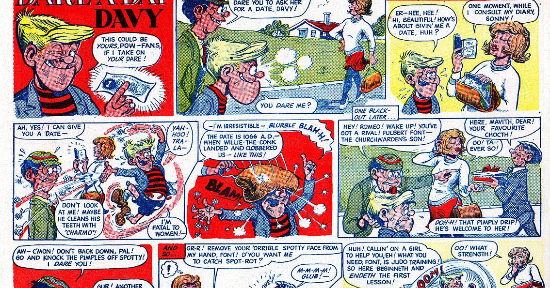BLIMEY! The Blog of British Comics: Ken Reid's DARE-A-DAY DAVY (1967 / 68)
