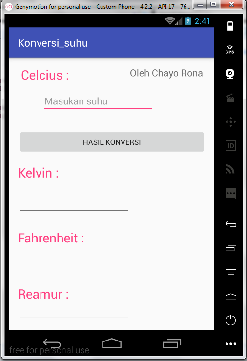 Cara Membuat Aplikasi Konversi Suhu Menggunakan Android Studio