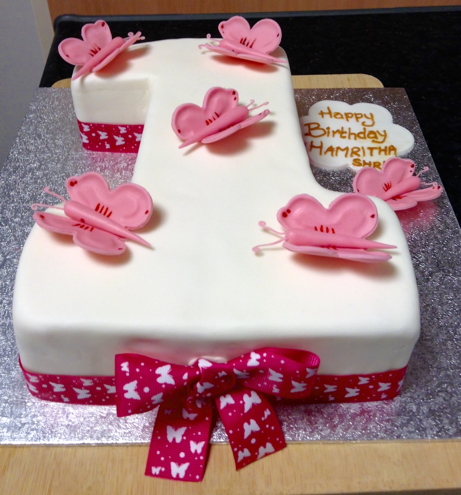Pick my Bake: Number shaped butterfly cake