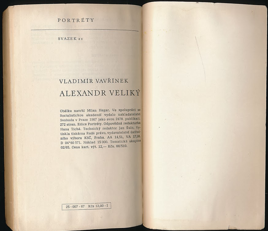 antikvariát STARÉ DOBRÉ: VAVŘÍNEK, VLADIMÍR - ALEXANDR VELIKÝ