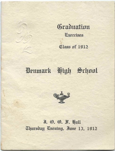 Heirlooms Reunited: 1912 Graduation Program of Denmark High School at ...