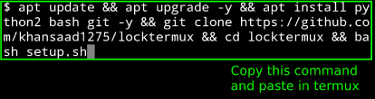 How to Lock Your Termux using Single command