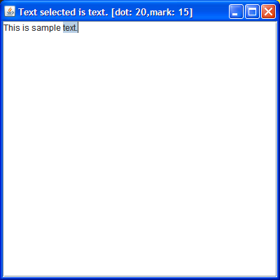 How to Add Selection Listener to JTextArea