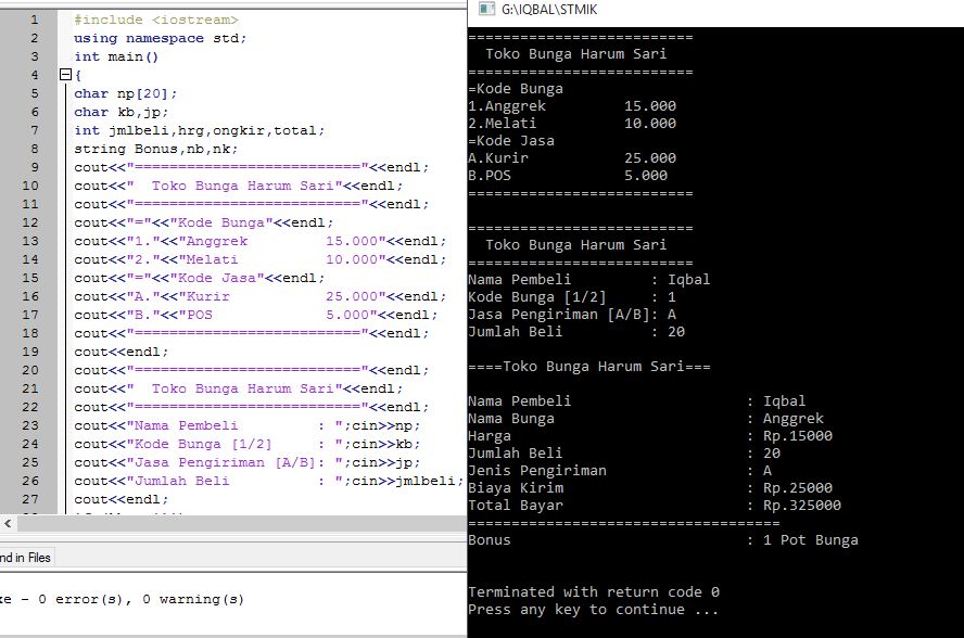 Contoh Program C++ Part II - TEKNIK IT