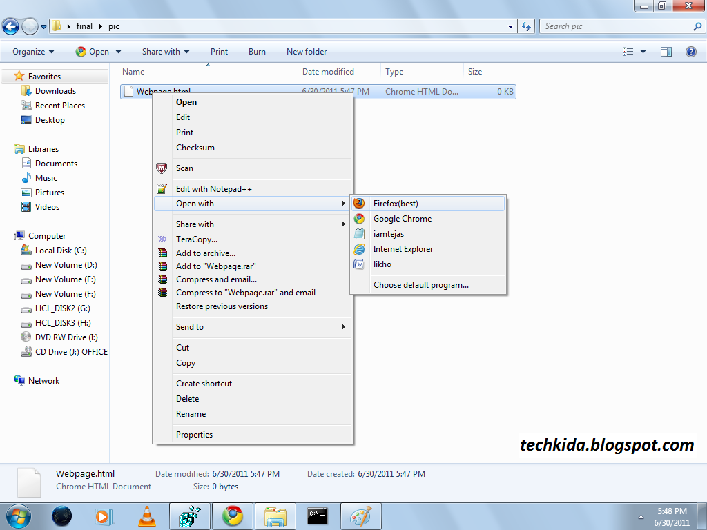 How to change software \ program name in "open with" option