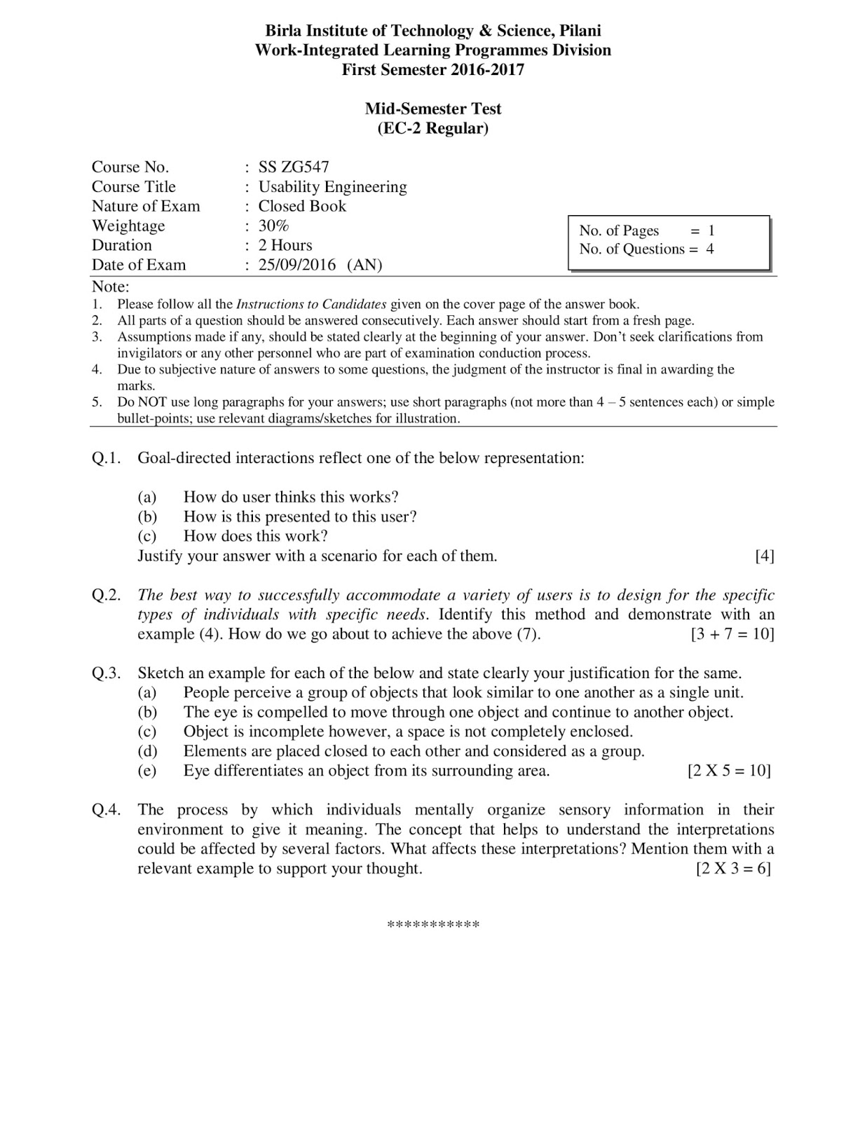 Coding Tech Life: Usability Engineering - SSZG547 - Mid-Semester ...
