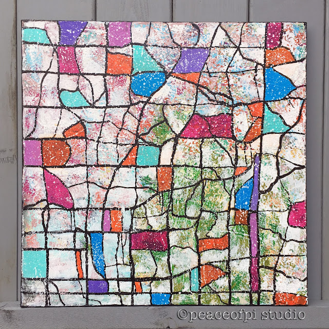 peaceofpi studio: We Are Connected: Geometric Abstract Paintings