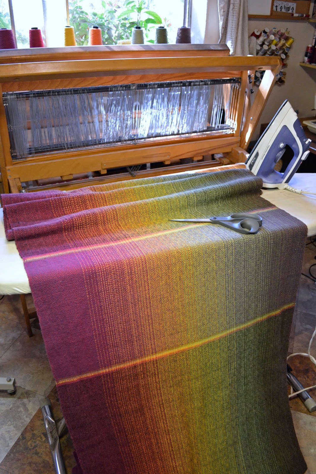 Tangible Daydreams: Recalculating! (Blue and green gradated handwoven ...