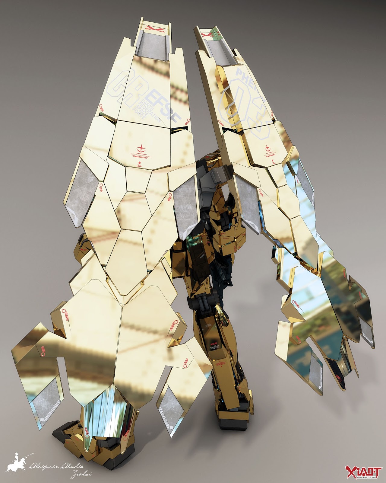 GUNDAM GUY: MG 1/100 Unicorn Gundam 03 Phenex [Anime Style] - Painted Build