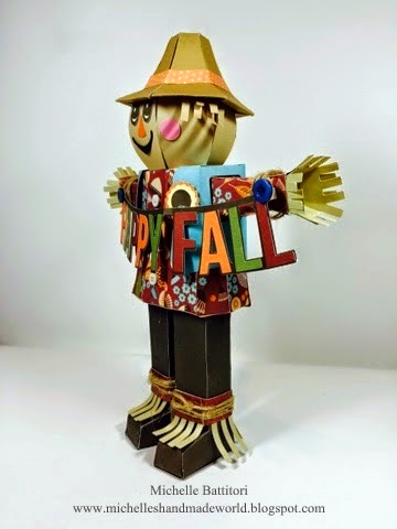 Michelle's Handmade World: 3D Paper Scarecrow - Fall Decor