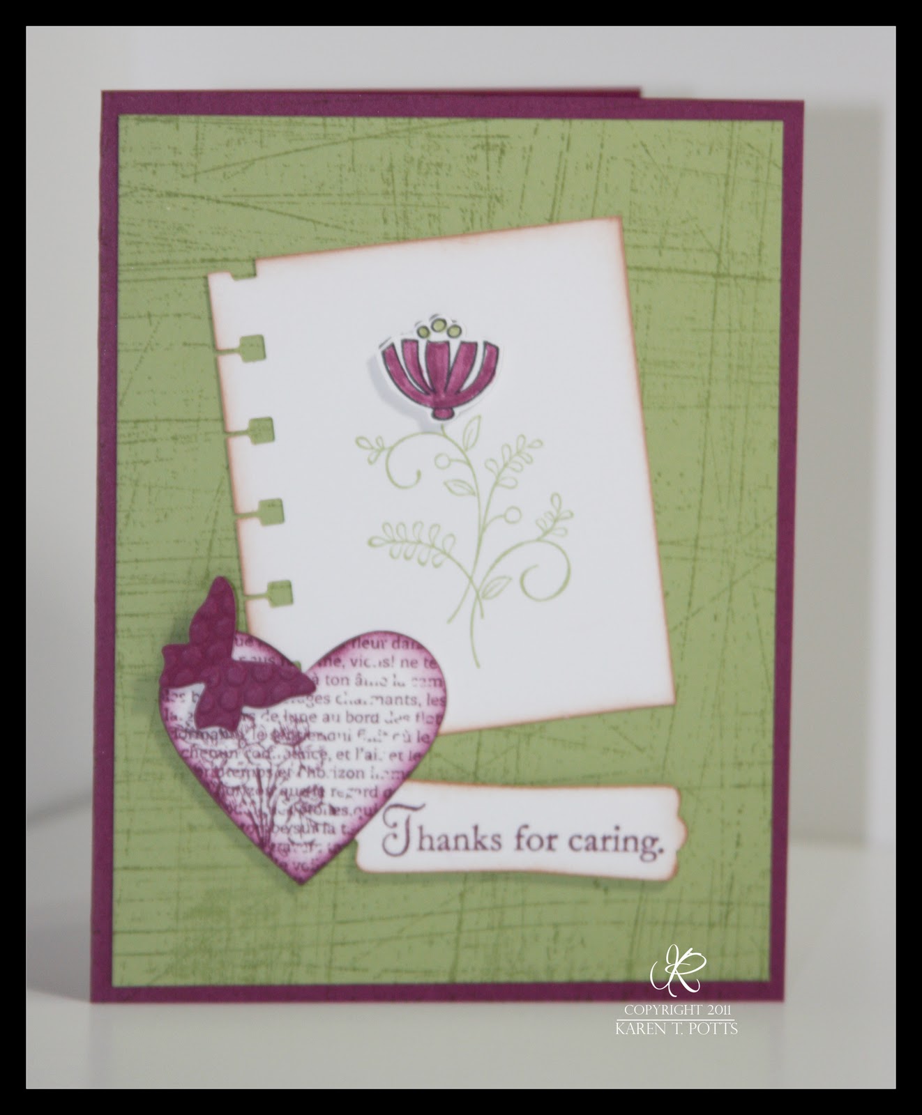 Karen's Kraft Room: Thanks for Caring - Distressed