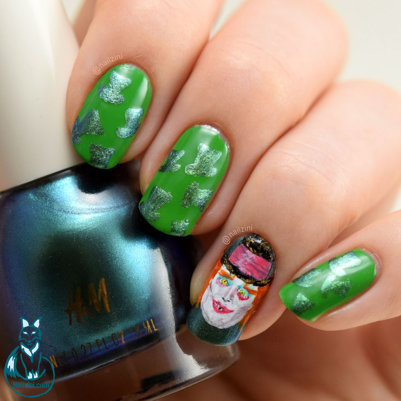 Alice In Wonderland Mad Hatter Nail Art