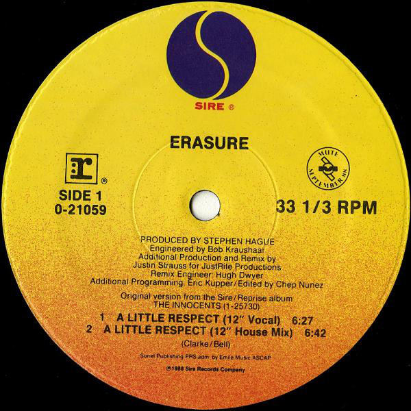.: Erasure - A Little Respect [CDM US 1988 Promo]