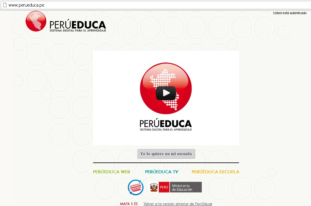 TECNOLOGÌAS EDUCATIVAS: NUEVA INTERFAZ DE PERUEDUCA