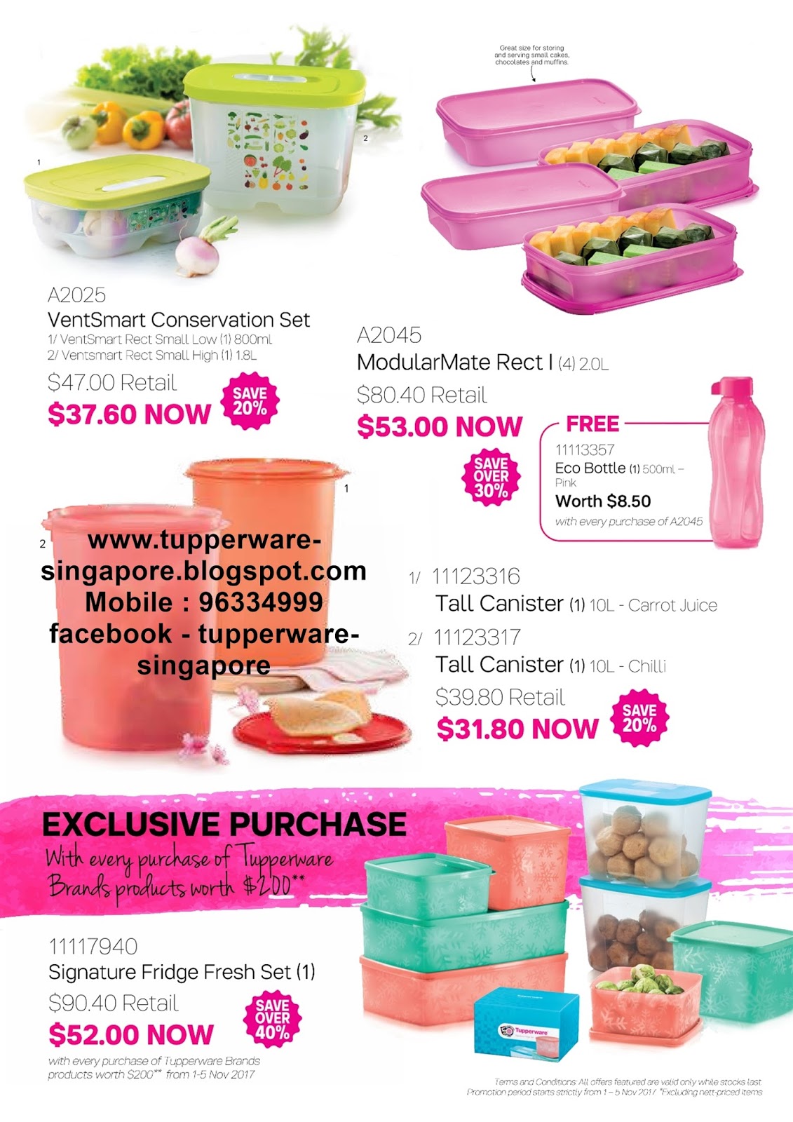 Buy Tupperware in Singapore: Promotions only valid from 1st to 5th ...
