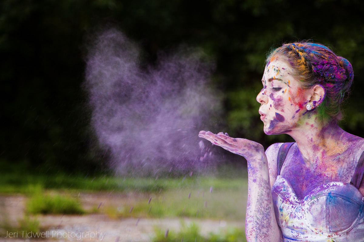 Jeri Tidwell Photography: Colored Powder Dance photo session. Dancer ...