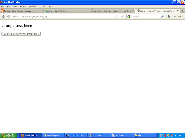 Sample Ajax program for jsp - Java Passion