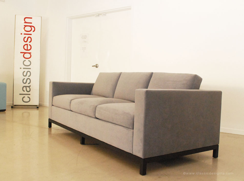 classic design: Tuxedo Sofa with Wood Base