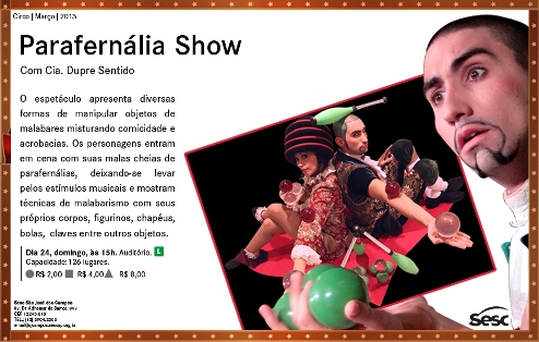 SESC SJC Apresenta o Infantil Parafernália Show - 24/03/13 - Agenda ...
