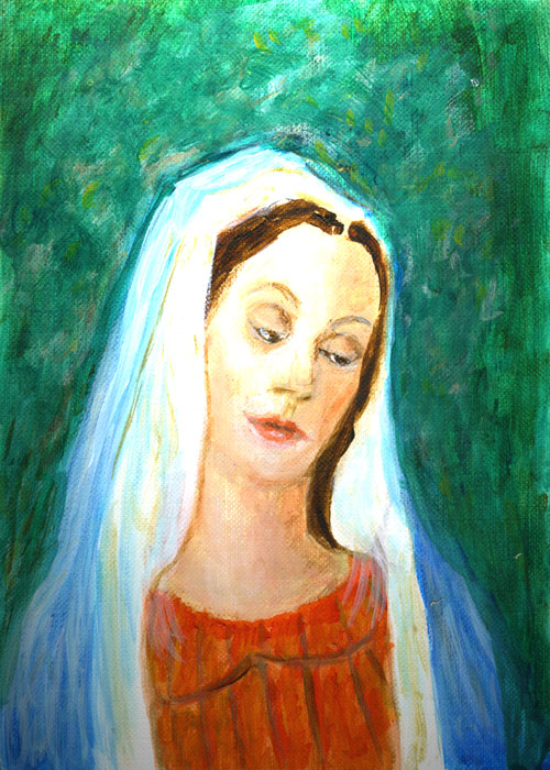 Sacred Art by Joan Grayson: Our Lady of the Bowed Head