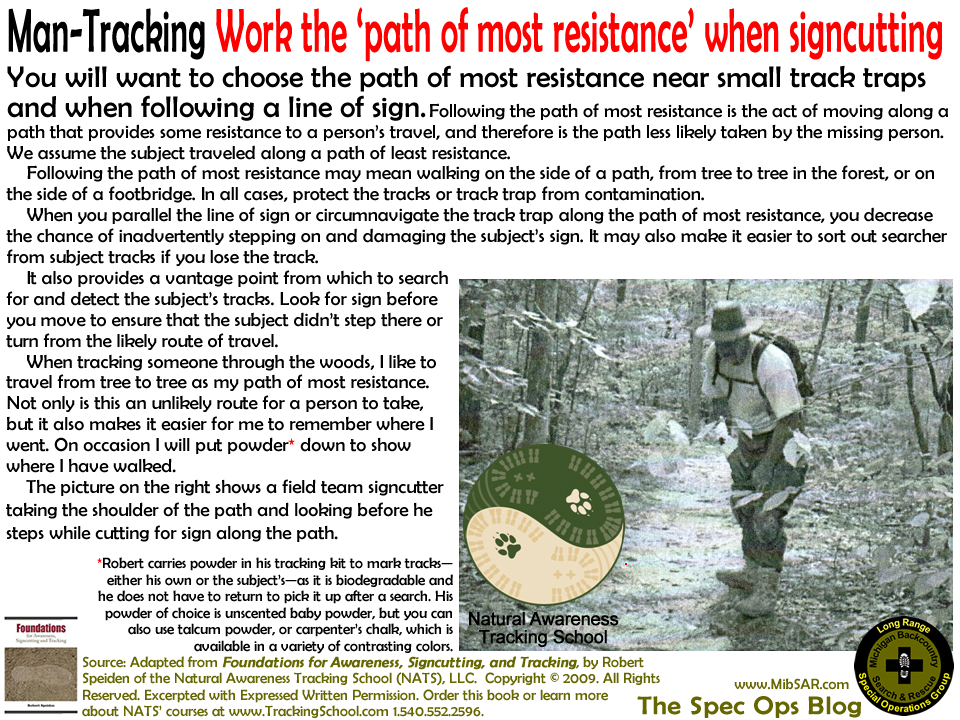 The Spec Ops Blog: MAN-TRACKING: Work the ‘path of most resistance ...