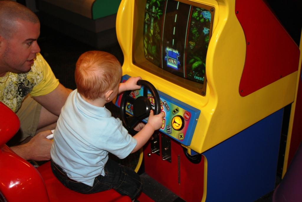 The Gant Family Activities: Chuck E Cheese and Daddy's baseball game