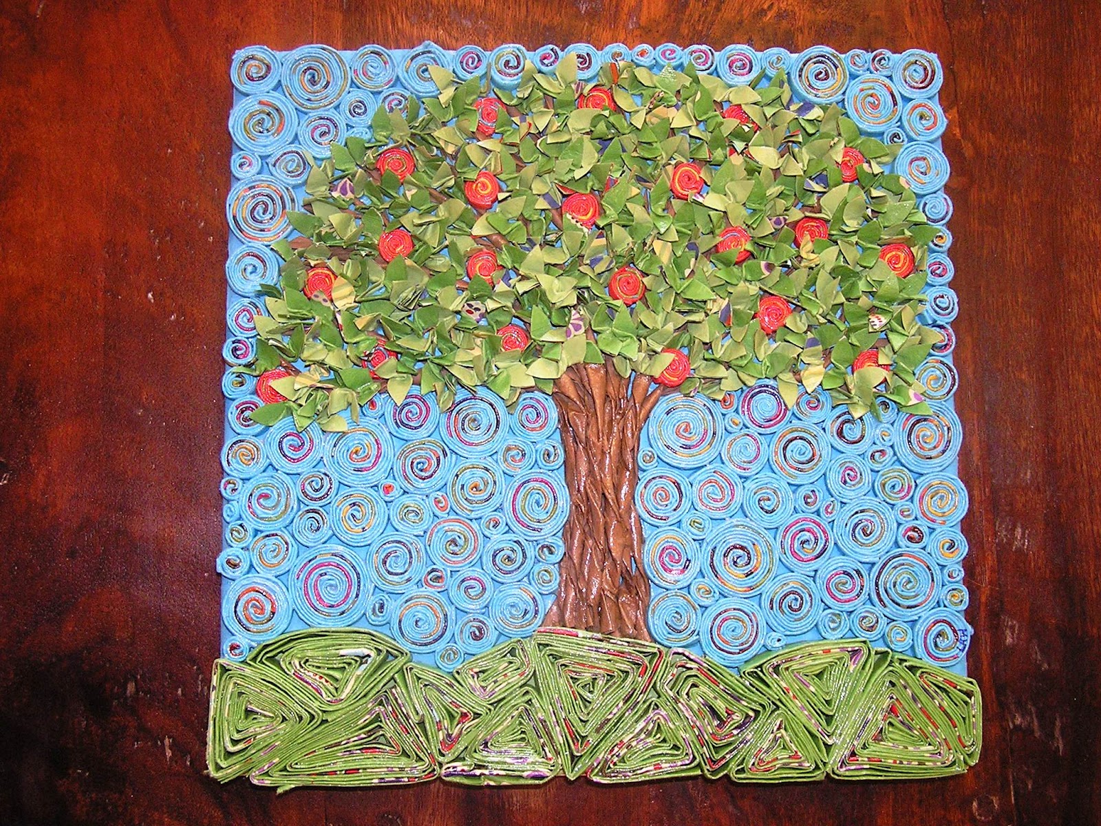 Magazines: The Apple Tree" Paper Mosaic | The Paper Artist