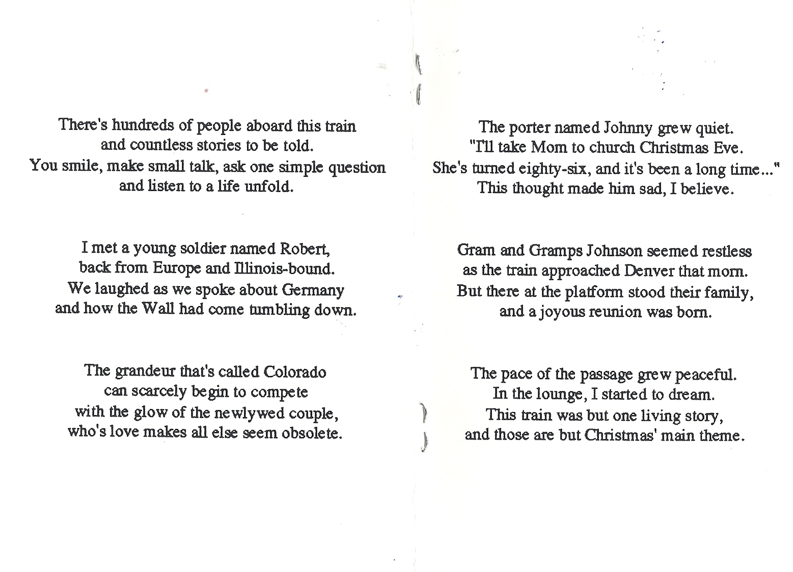 Amazed & Amused: 34 Years of Christmas Poems: Christmas 1989