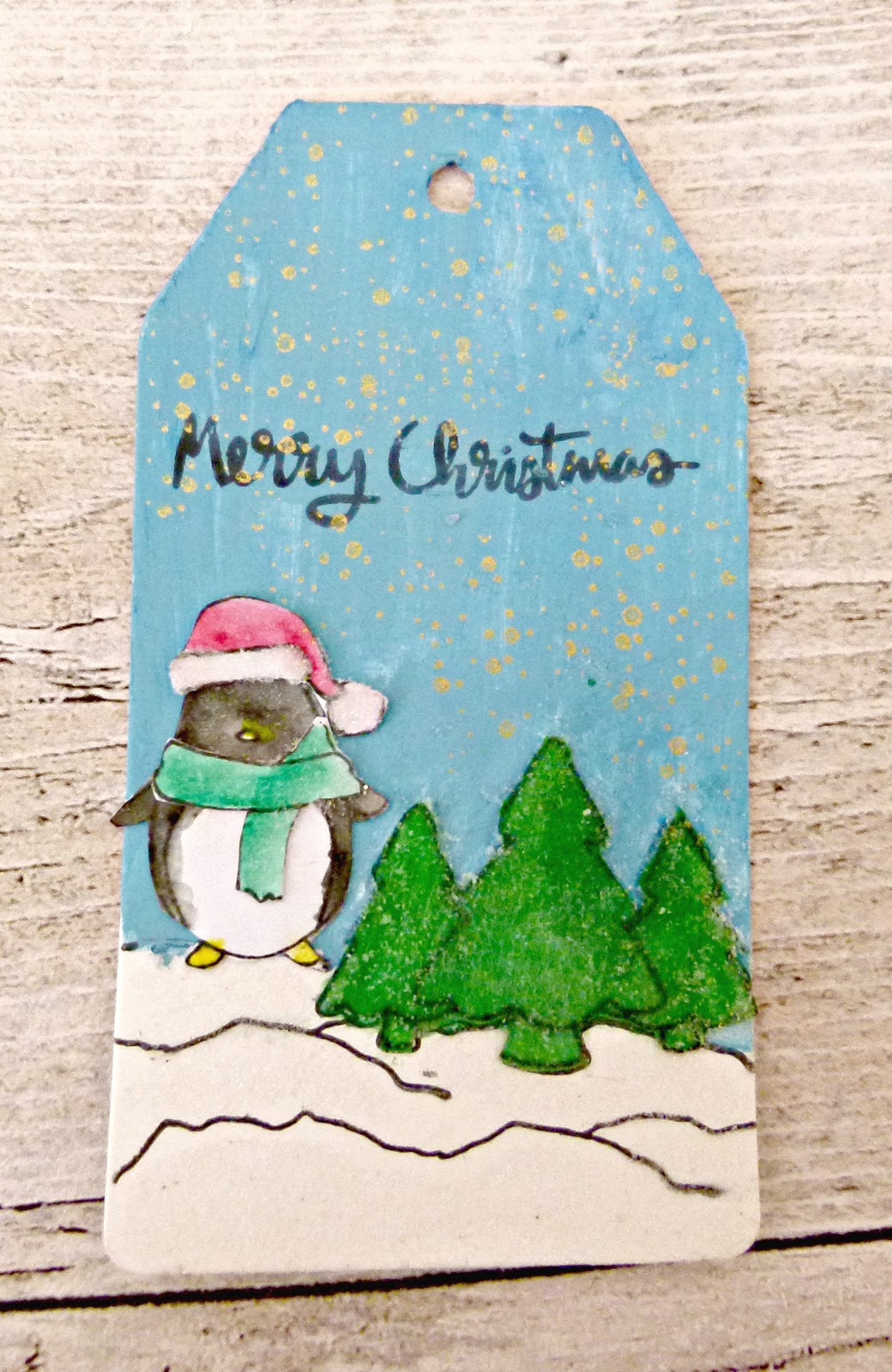 How To Create A Sweet And Easy Tag With Penguins And Presents | Life in ...