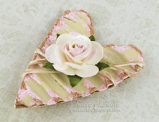 Garden of Grace: Card and Twine Wrapped Corrugated Heart Tutorial
