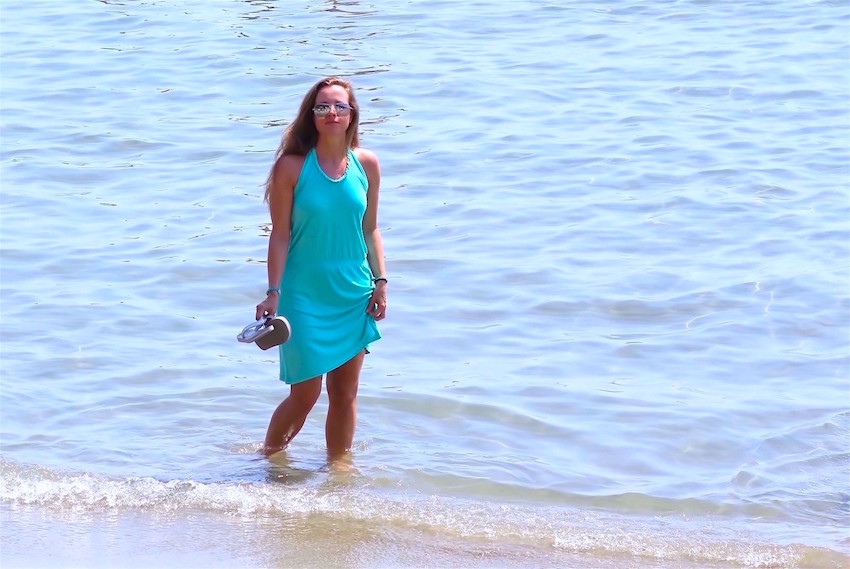 Badestrand Laigueglia an der ligurischen Küste von Italien + LISCA ...