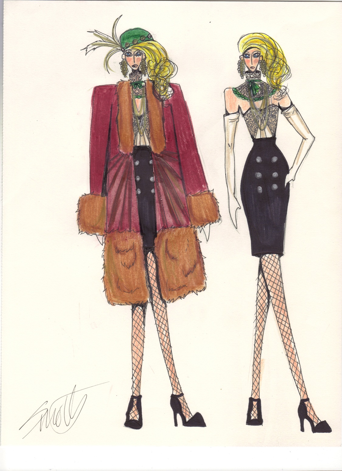 Simone Welsh Fashions: Avant Garde Fashion Sketches