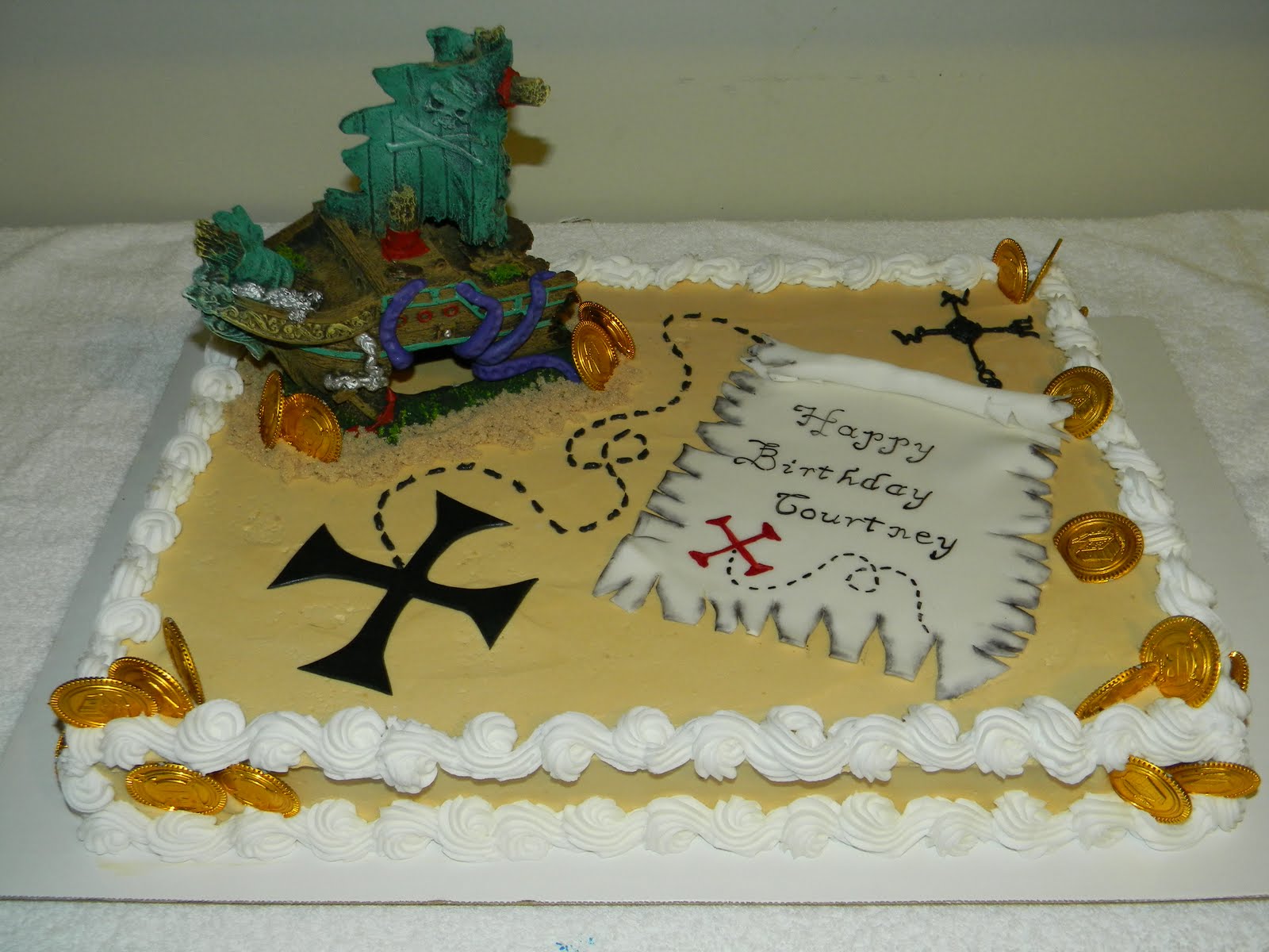 Custom Cakes by Christy: Pirate Treasure Map Cake