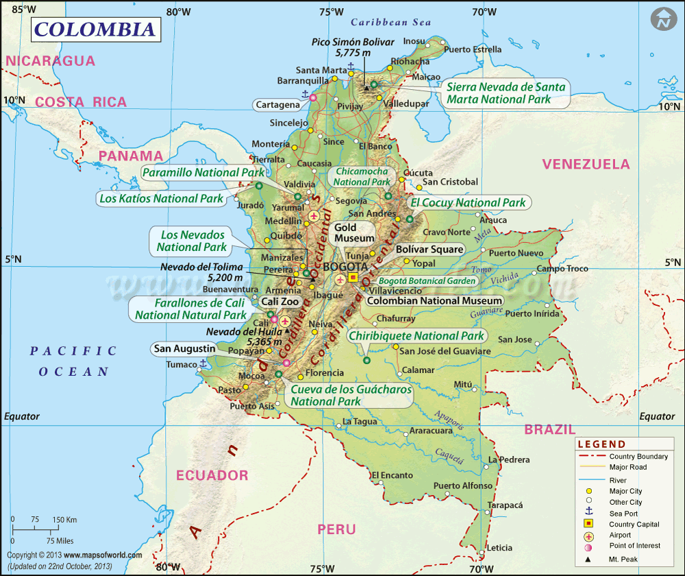 Colômbia | Mapas da Colômbia - Enciclopédia Global™