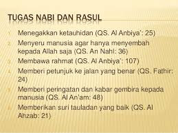 Tugas-Tugas Para Rasul Yang Allah Berikan | Kumpulan Materi Agama