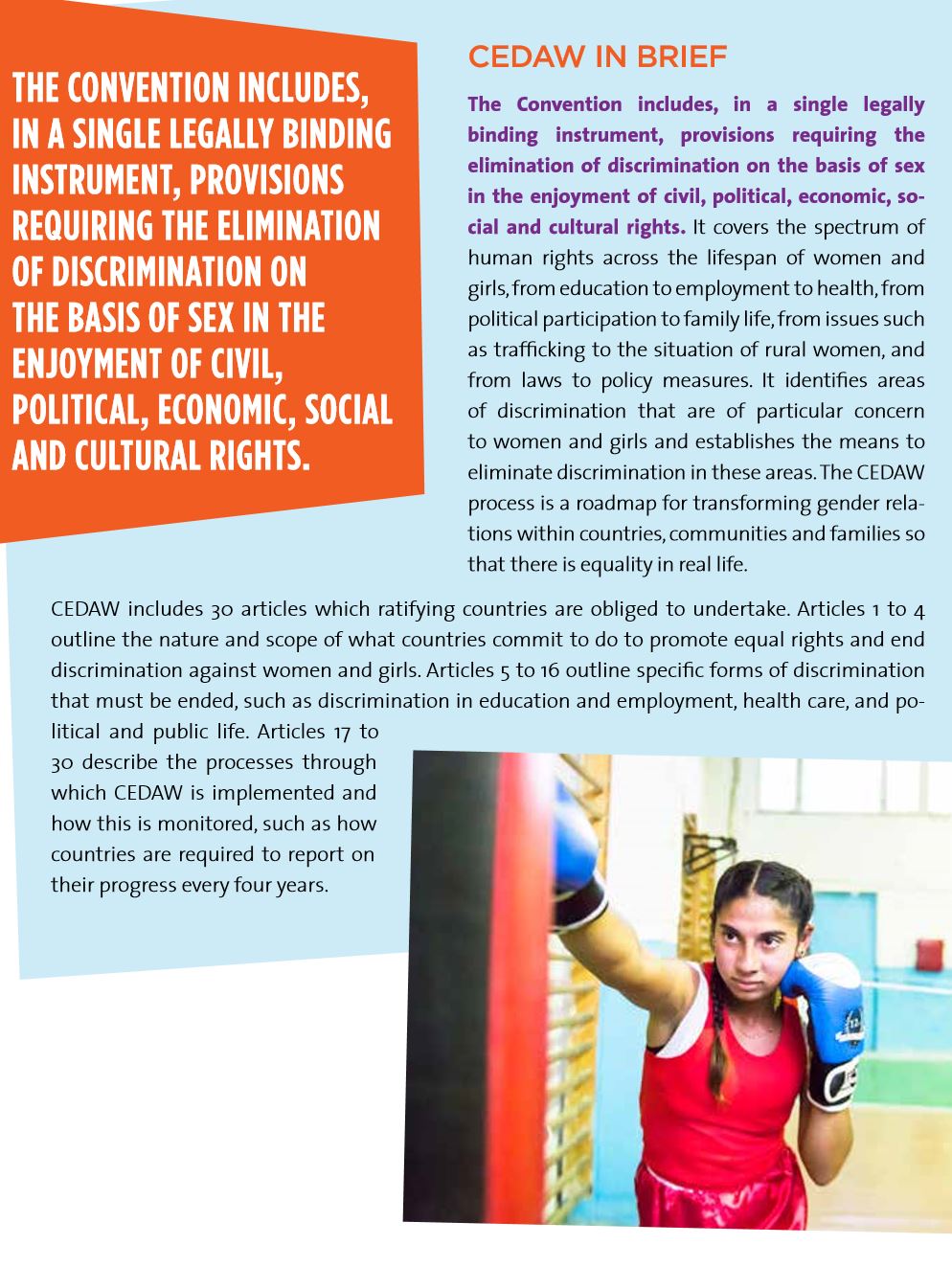 Equal rights for women worldwide: CEDAW IN BRIEF