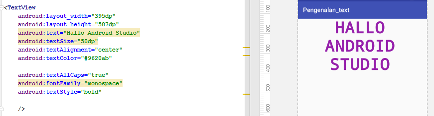 Pengenalan TextView dan Input Text Pada Android Studio