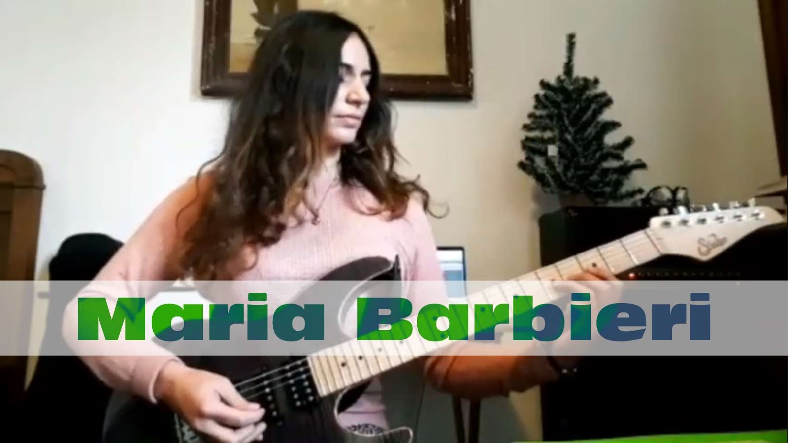 Maria Barbieri: Suhr fusion guitar jam on backing track