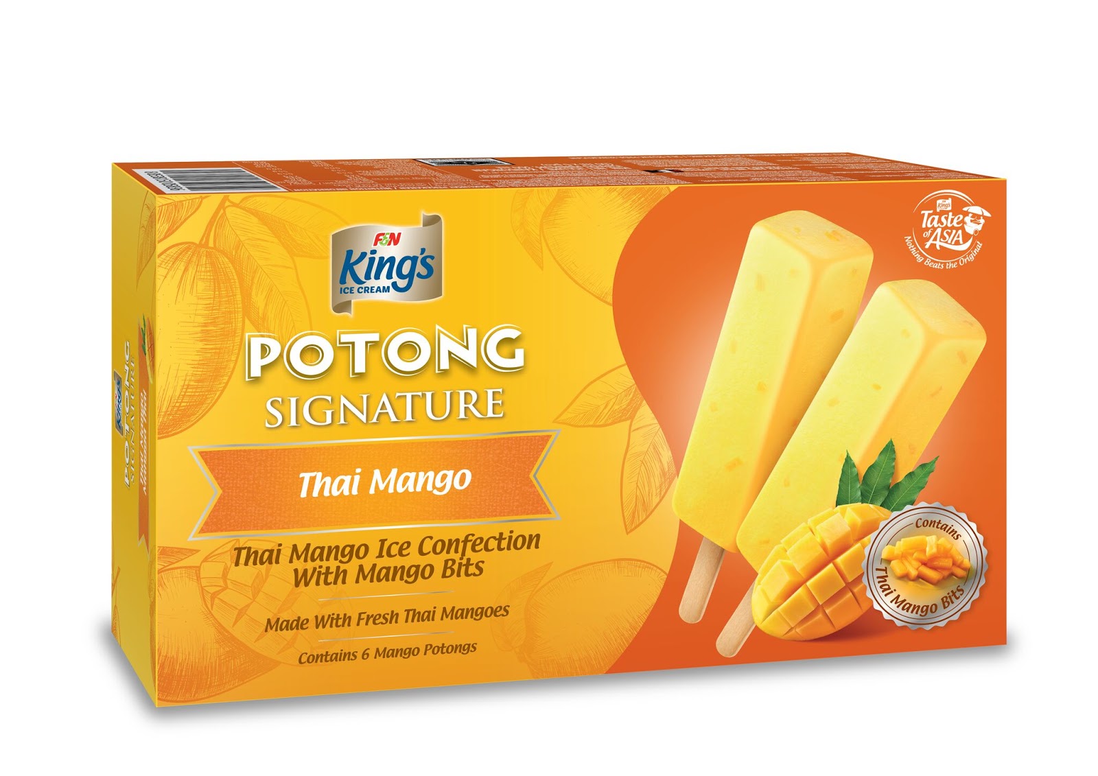 King's Potong Signature Coconut & Thai Mango Ice-Cream available in ...