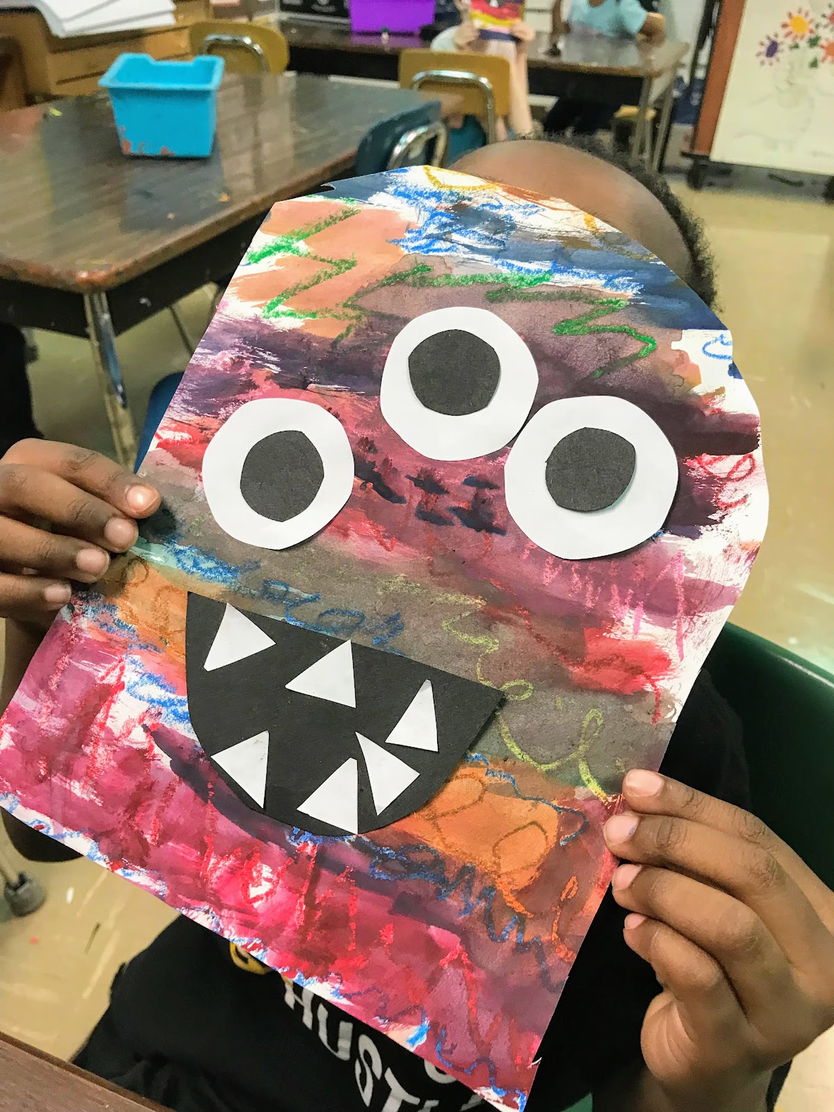 Elements of the Art Room: Kindergarten Line Painting Monsters