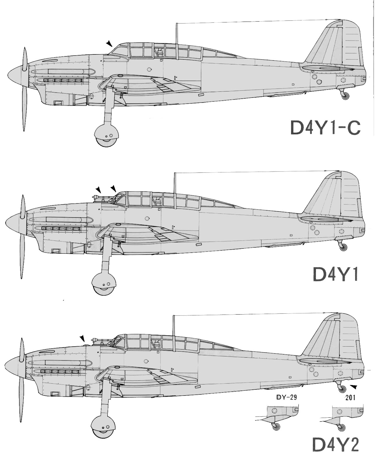 Aviación Centenaria: Yokosuka D4Y Susei (Judy) - Parte II - Diagramas a ...