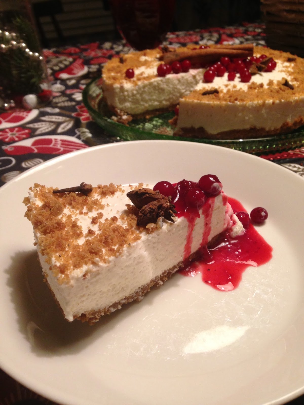 Ruokailmiö: Jouluinen pipari-rahkakakku