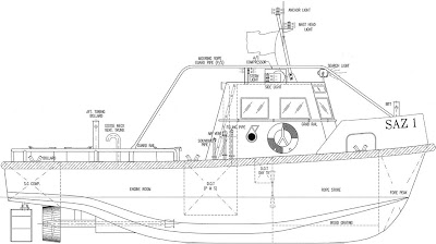 Mooring Barge Drawings Sketch Coloring Page