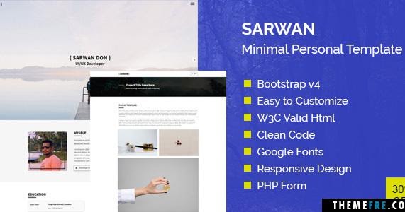Rouben Hartley SARWAN - Minimal and Personal HTML Template agency bootstrap4 creative ht