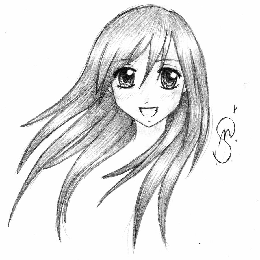 Disegni Anime Bianco E Nero Disegni Hd